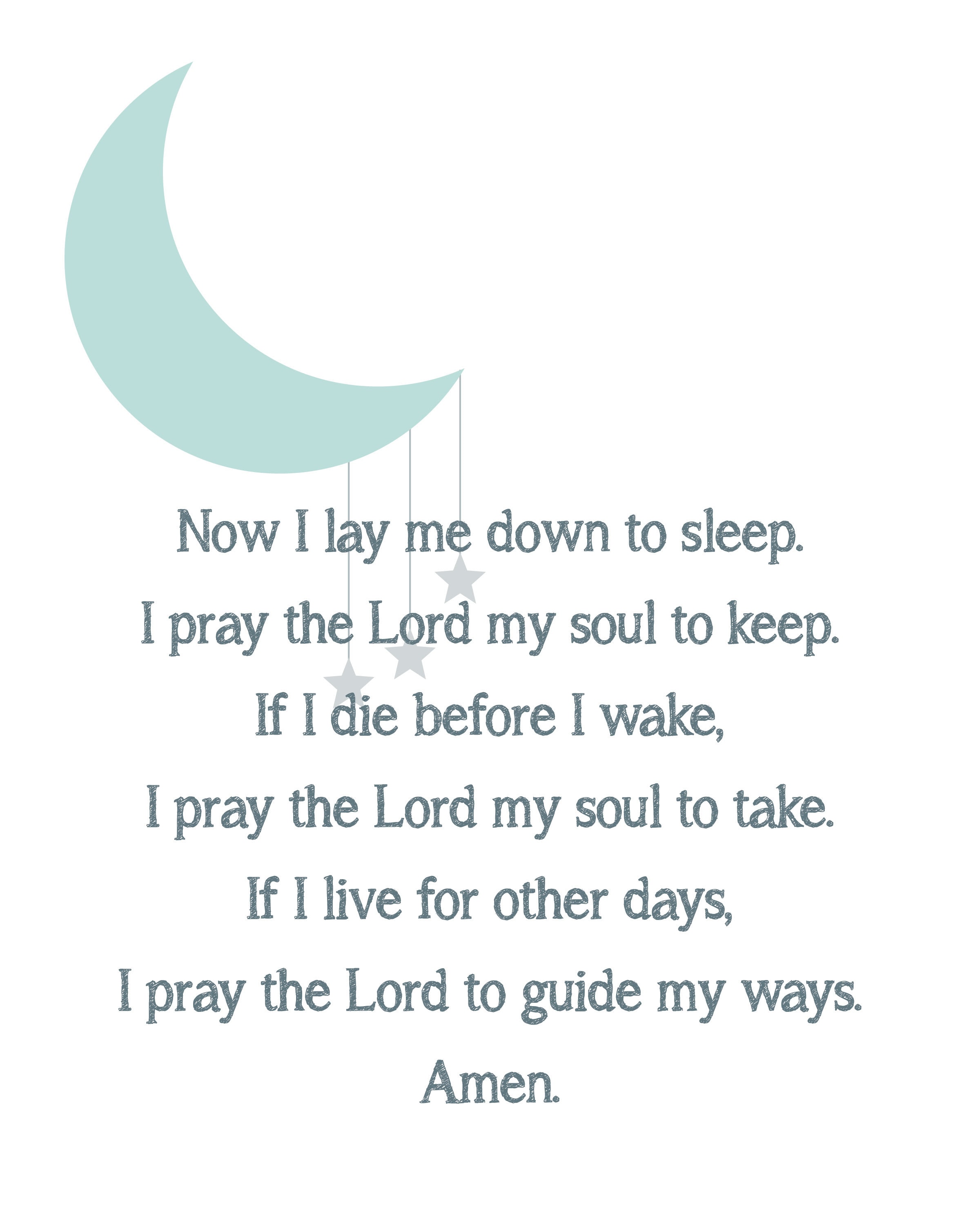 Now I Lay Me Down to Sleep, Lord, My Soul to Keep, Digital Download ...