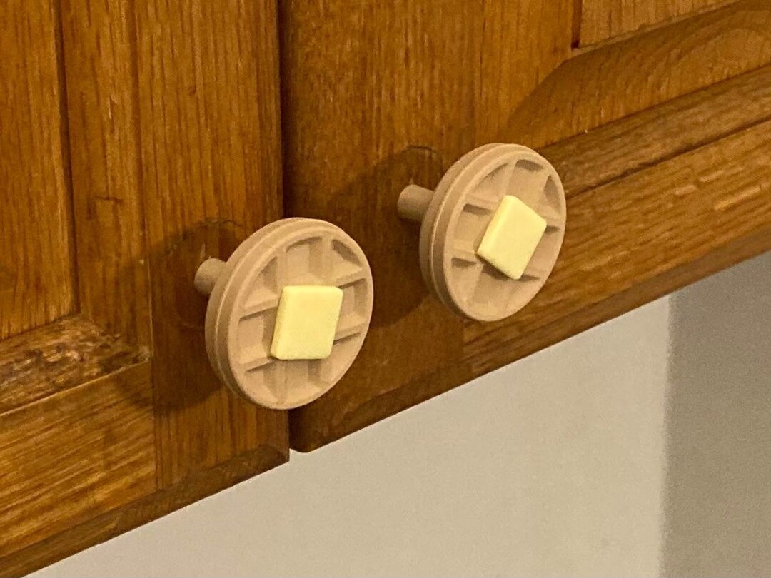 Eggo Waffle Drawer Pull: Food Cabinet Knob, Breakfast Decor - Etsy