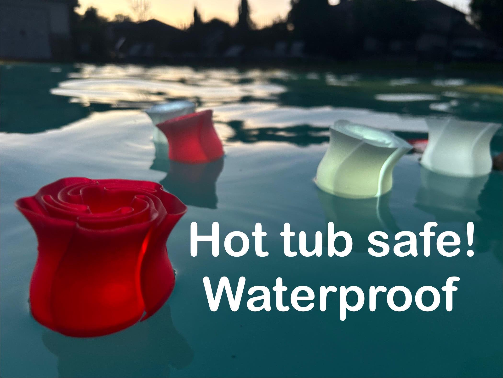 Waterproof Floating LED Rose Lamp: Romantic Pool & Hot Tub Decor - Etsy