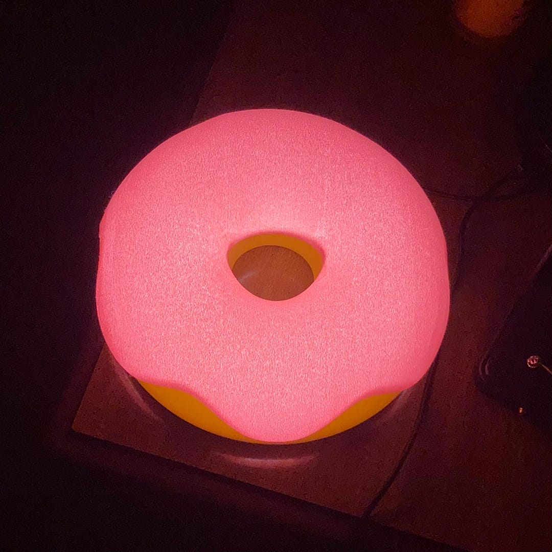 Pink Donut Lamp: Delicious Lighting for Everyone - Etsy