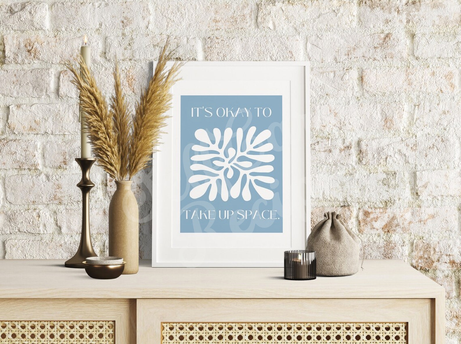 Matisse Blue Therapist Office Wall Art Set of 6 | Botanical Therapy ...