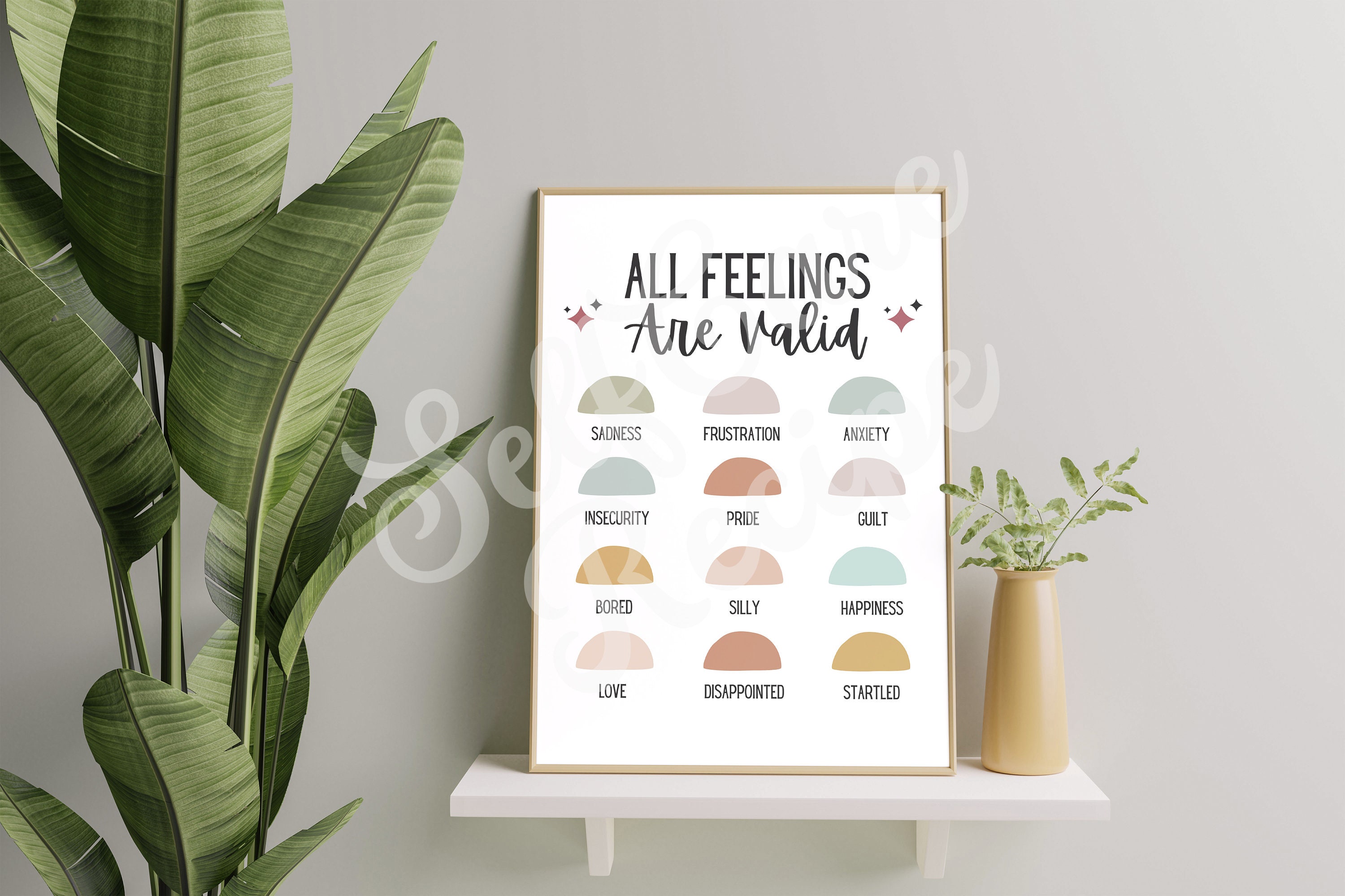 Light Boho Therapist Office Wall Art Set of 6 Therapy Posters ...