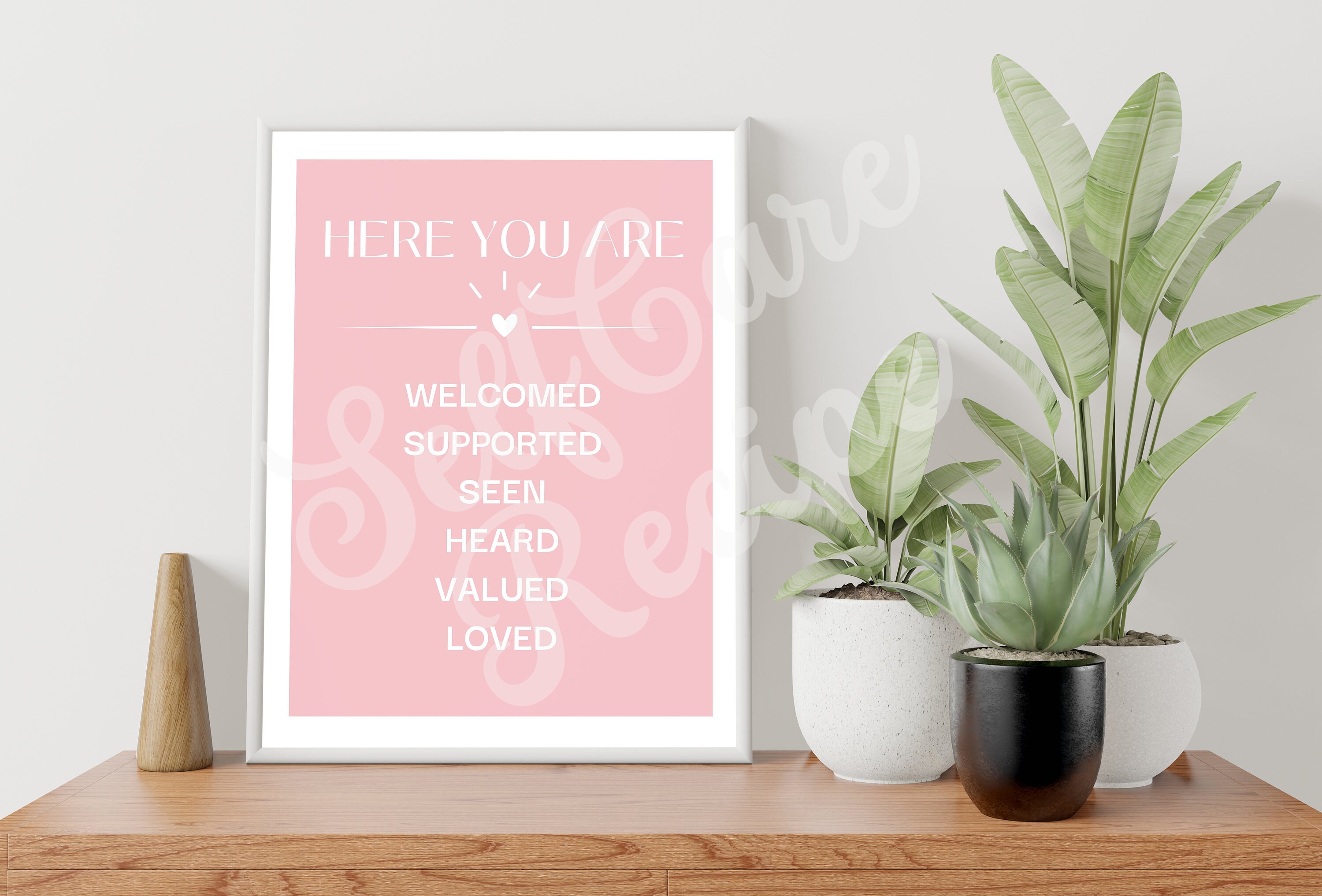 Pink Retro Therapist Office Wall Art Set of 6 Therapy Posters ...
