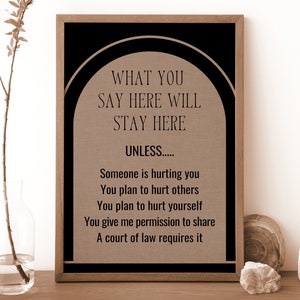 Modern Neutral Therapist Office Wall Art Set of 6 | Minimalist Therapy ...