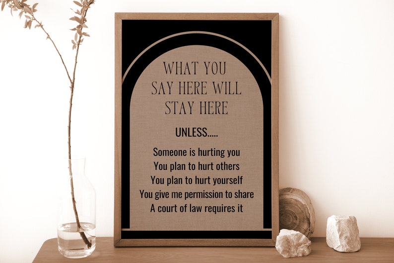 Modern Neutral Therapist Office Wall Art Set of 6 Minimalist - Etsy