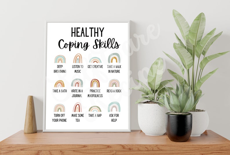 Light Boho Therapist Office Wall Art Set of 6 Therapy Posters ...