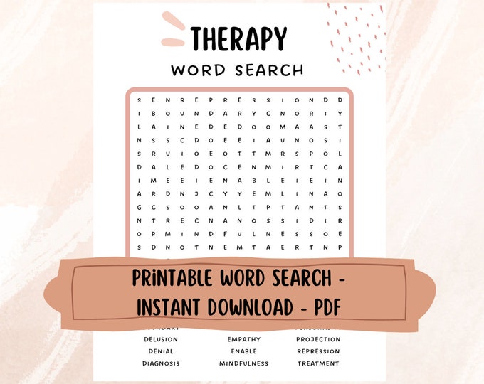 Mental Health Crossword | Calming Crossword Puzzle | Feel Good Puzzle ...