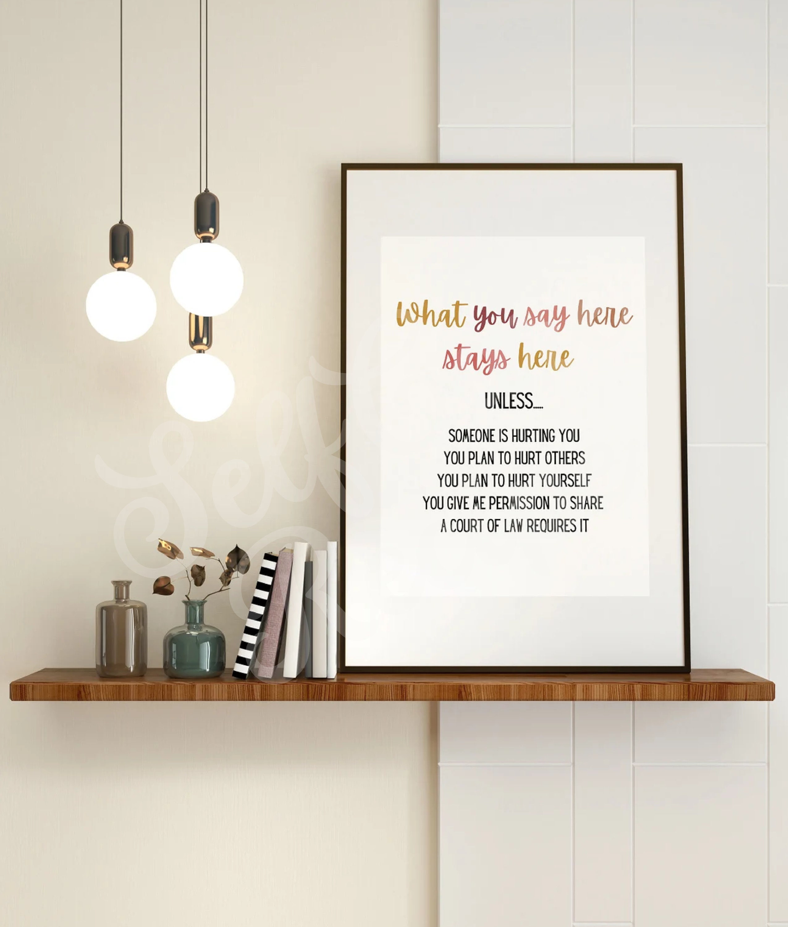 Boho Therapist Office Wall Art Set of 6 Therapy Posters - Etsy