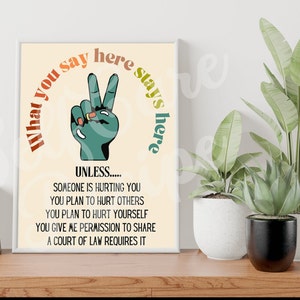 Retro Therapist Office Wall Art Set of 6 | Therapy Posters ...