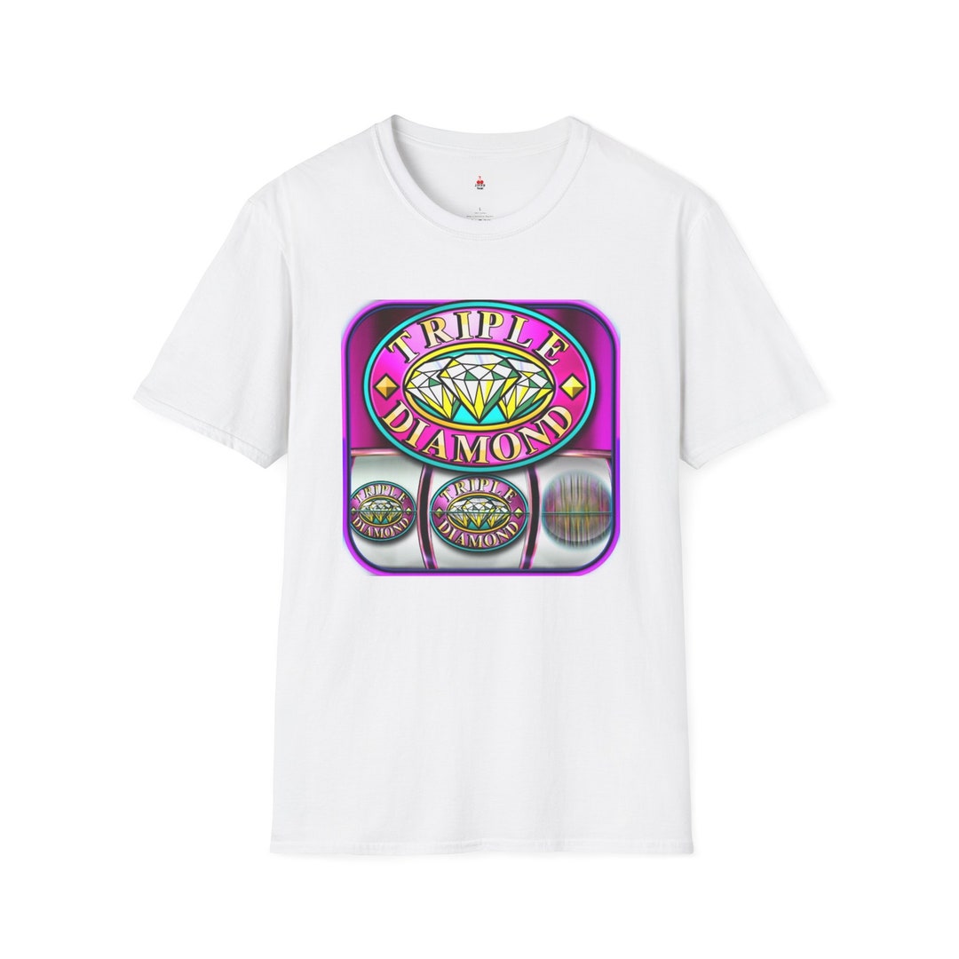 Triple Diamond Logo Slot Machine Graphic Unisex Soft-style T-shirt - Etsy