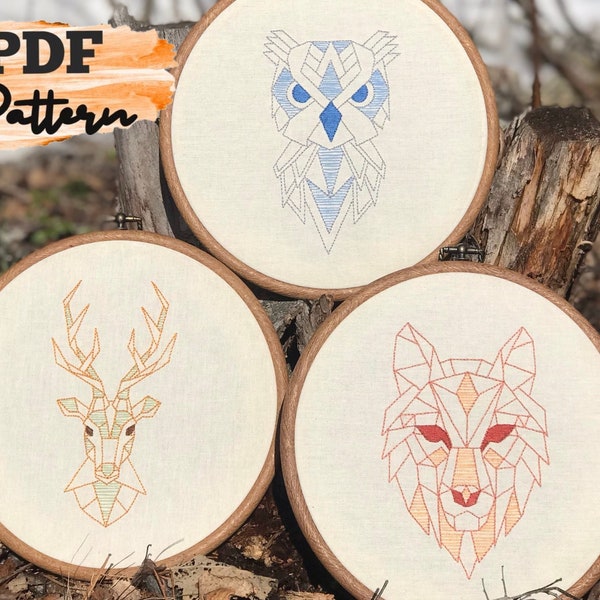 Geometric Embroidery - Etsy