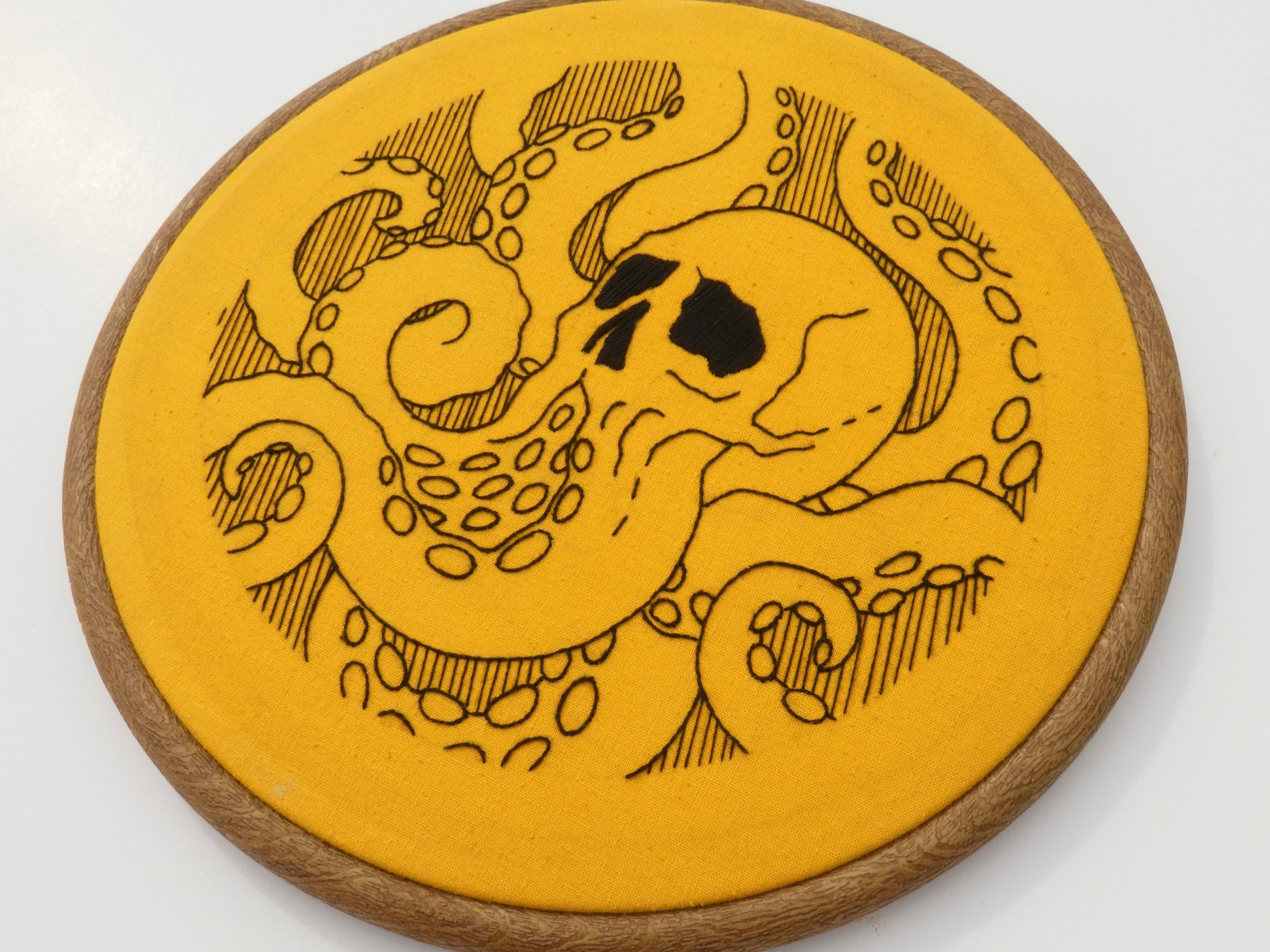 Octo-skull Hand Embroidery PDF Pattern, Original DIY Pattern, Instant ...