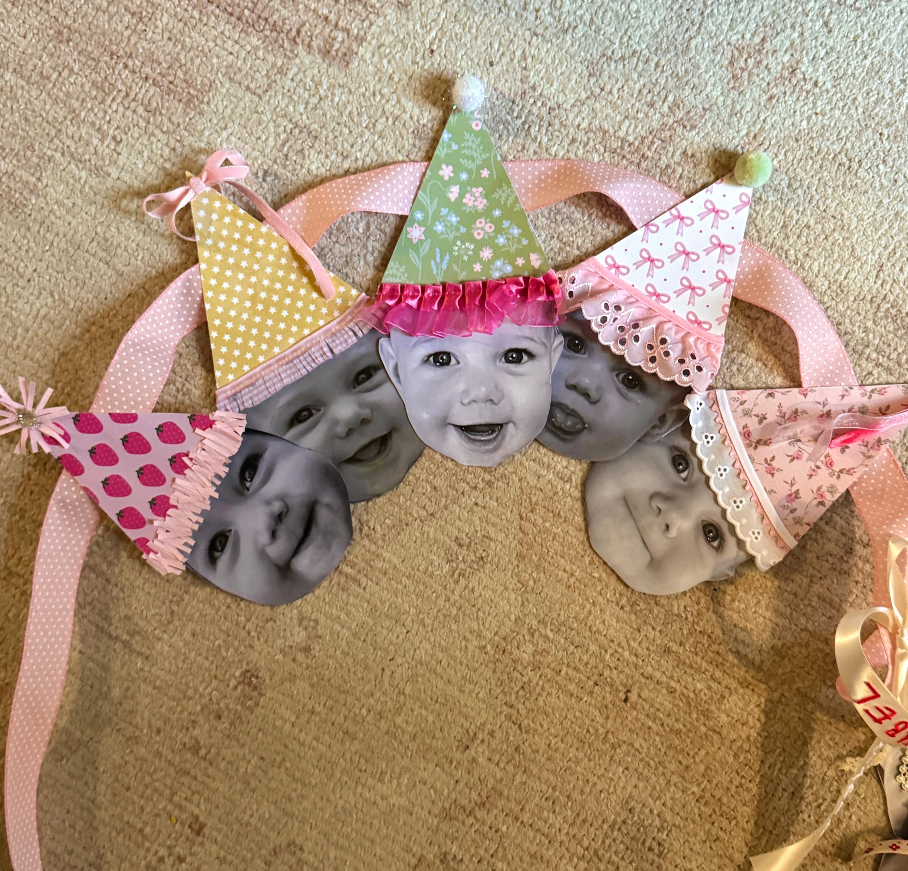 Handmade Custom Baby Face Birthday Banner - Etsy