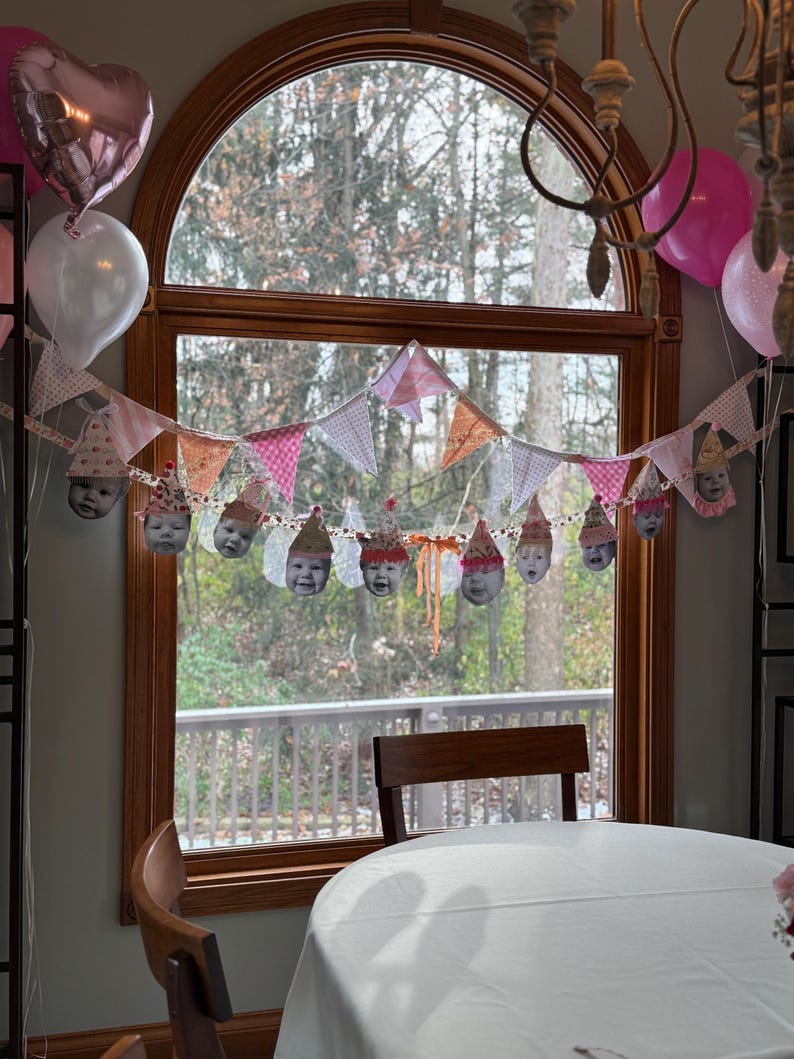 Handmade Custom Baby Face Birthday Banner - Etsy