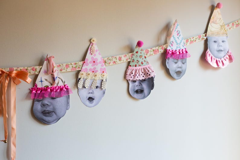 Handmade Custom Baby Face Birthday Banner - Etsy
