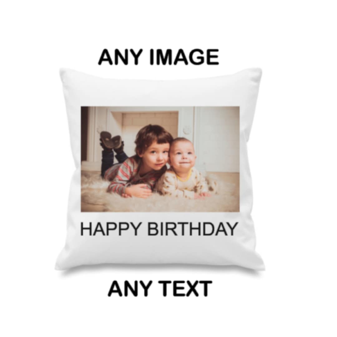 Personalized Photo Pillow Cover, Custom Polyester Cushion - Etsy UK