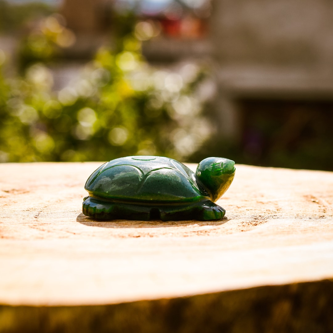 Jade Turtle Jade Figurine Turtles 3 Inch Hand Carved Gemstone Tortoise ...