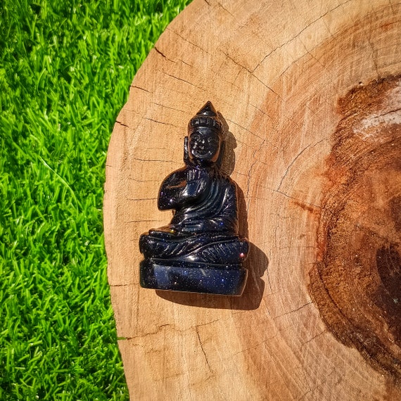 Blue Sunstone Buddha Buddha Statue EMF Protection Gift - Etsy