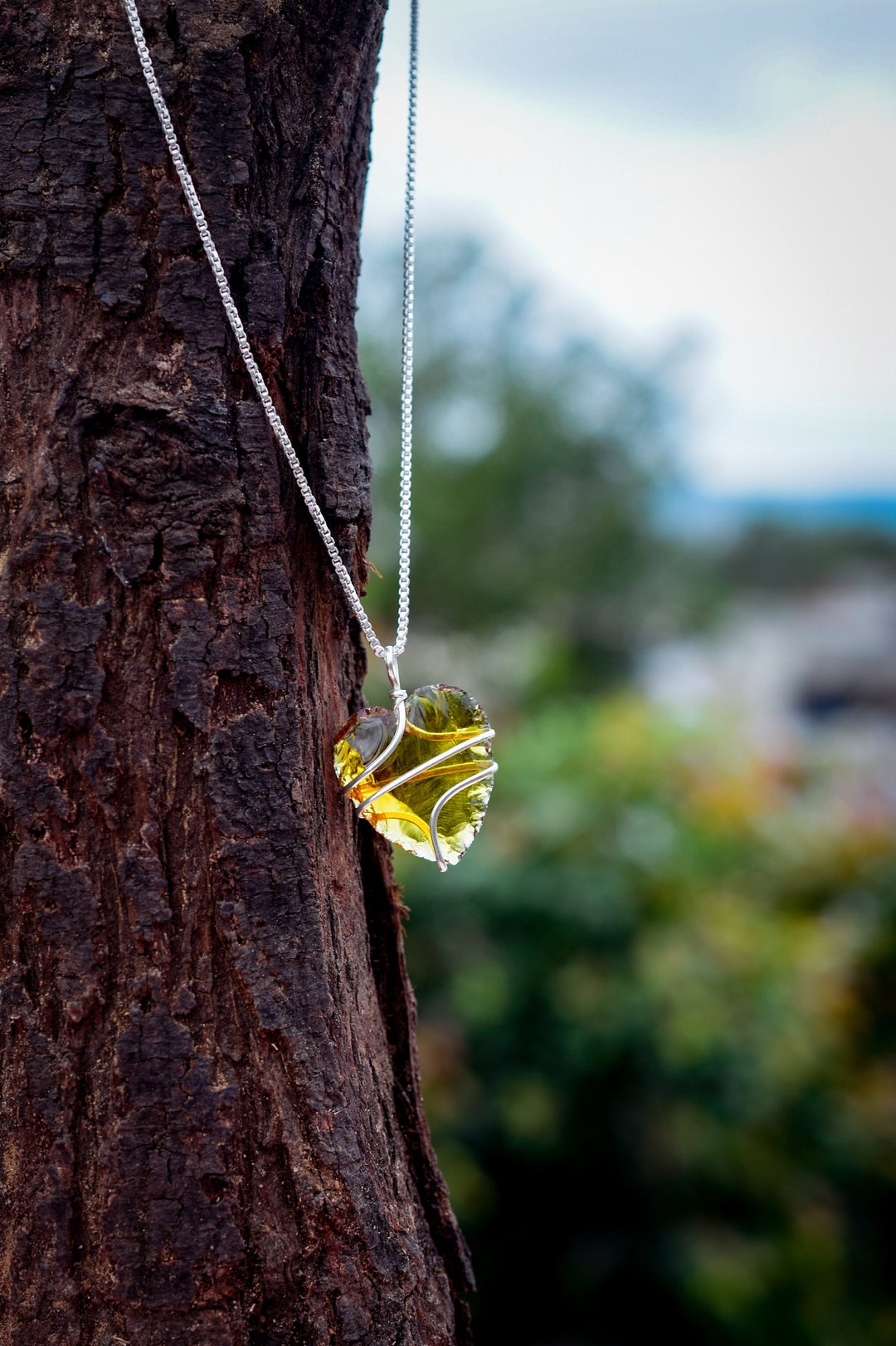 Citrine Pendant / Heart Shape Pendant /love Pendant/citrine Jewelry ...