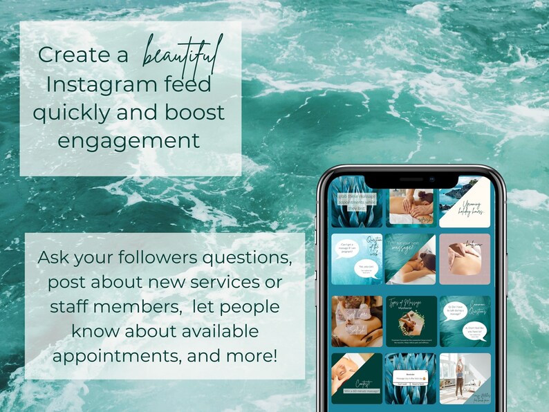 Massage Therapist Instagram Post Templates Editable in Canva - Etsy