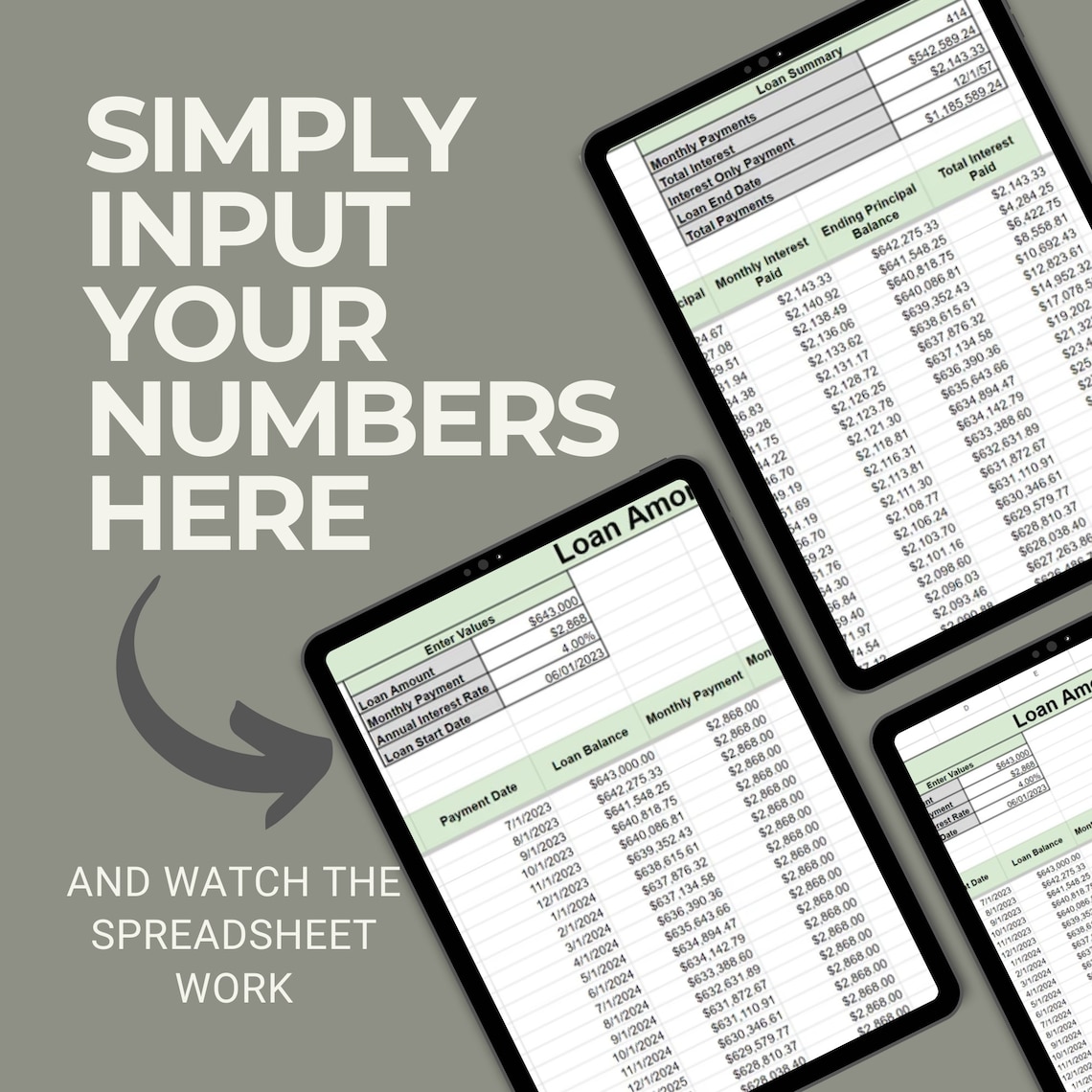 Loan Payoff Excel Spreadsheet Template Mortgage Amortization Debt ...