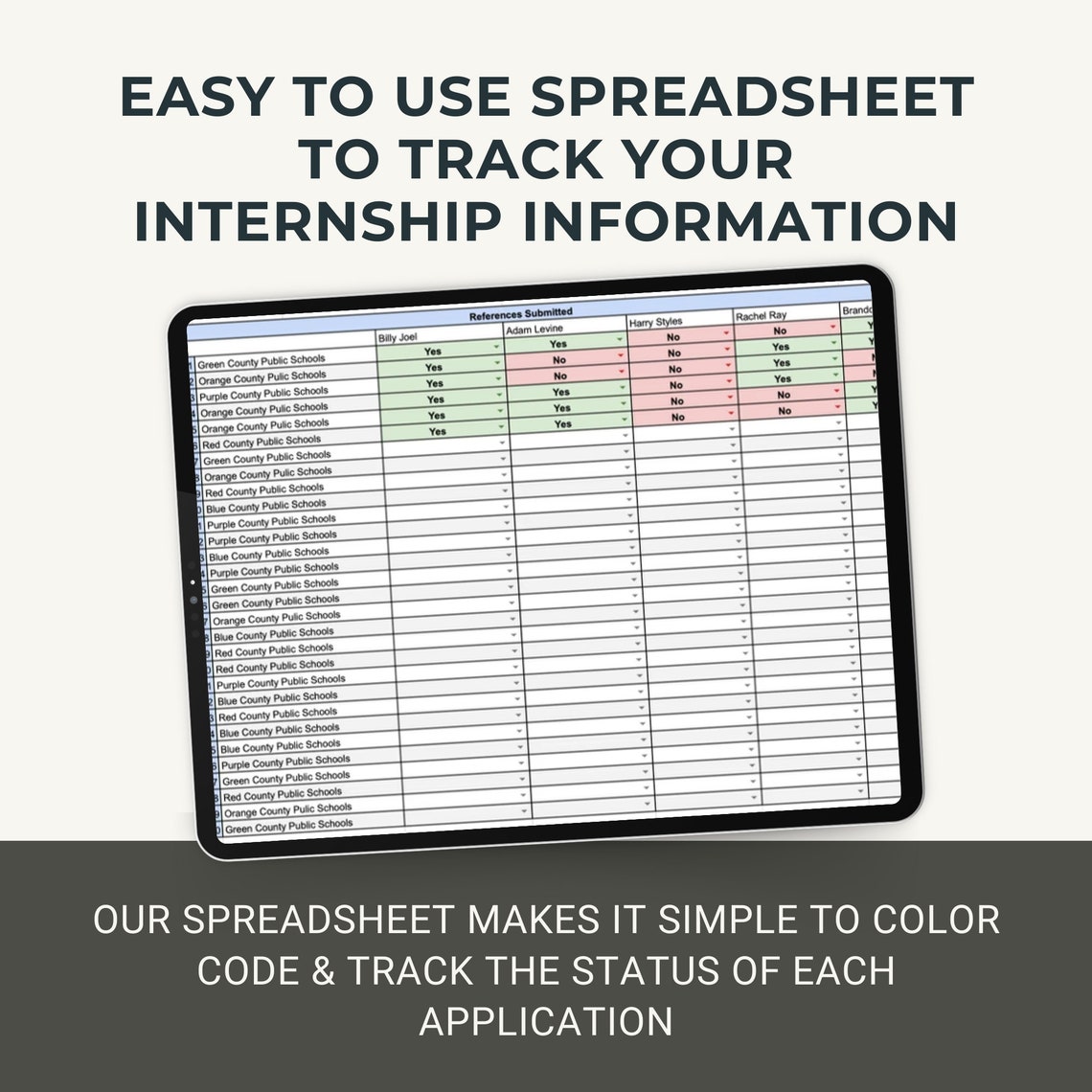 School Psychology Internship Job Tracker Spreadsheet Teacher Practicum ...