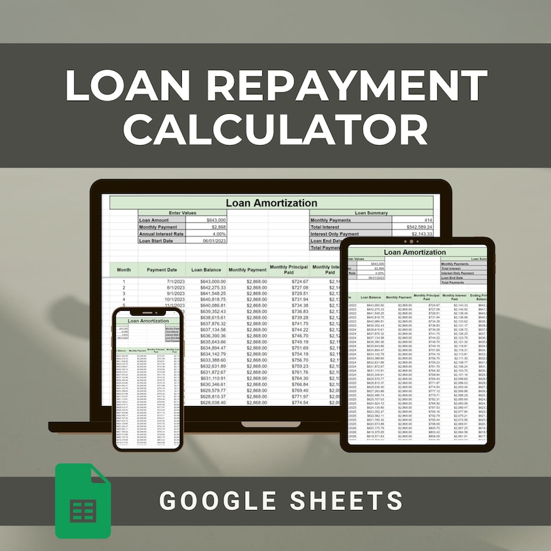 Loan Payoff Excel Spreadsheet Template Mortgage Amortization Debt ...