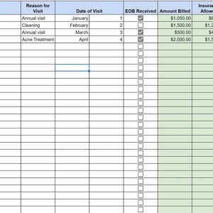 Medical Expense Tracker, Medical Tracker, Monthly Expenses, Annual ...