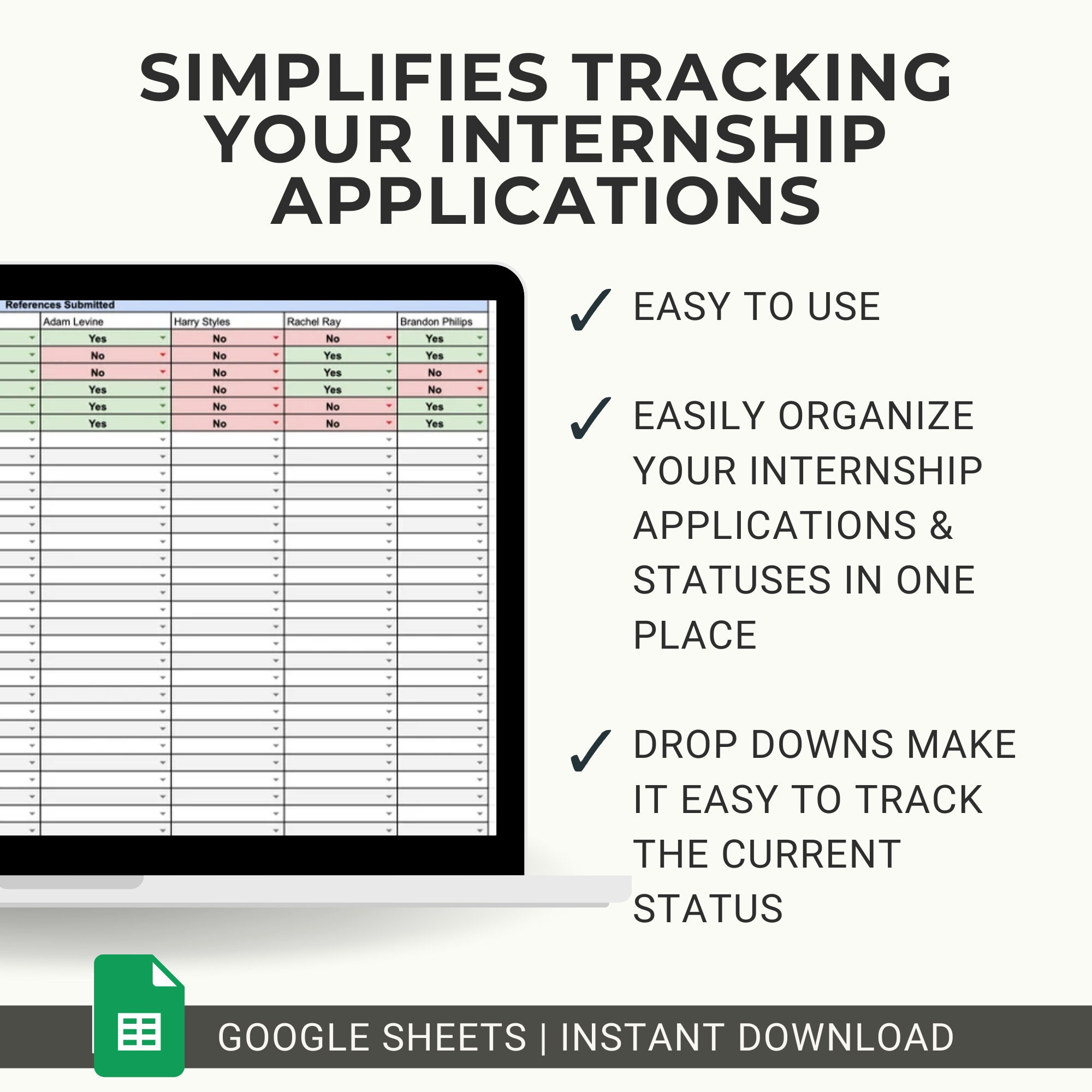 School Psychology Internship Job Tracker Spreadsheet Teacher Practicum ...
