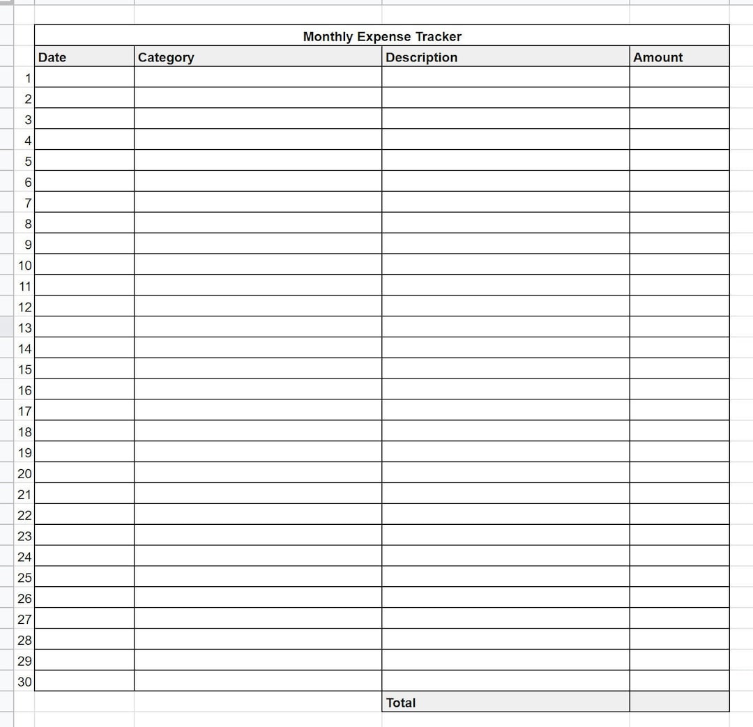 Monthly Expense, Tracker, Expense Report, Google Sheet, Spending ...