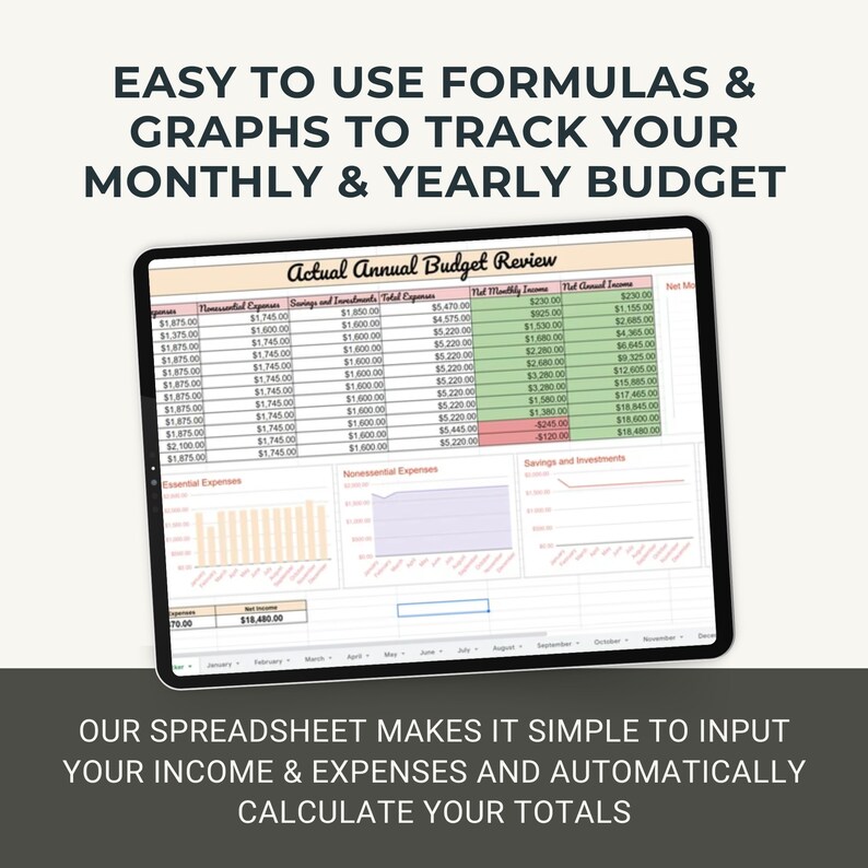 Annual Budget Spreadsheet Financial Goals Budget Actuals Google Sheet ...