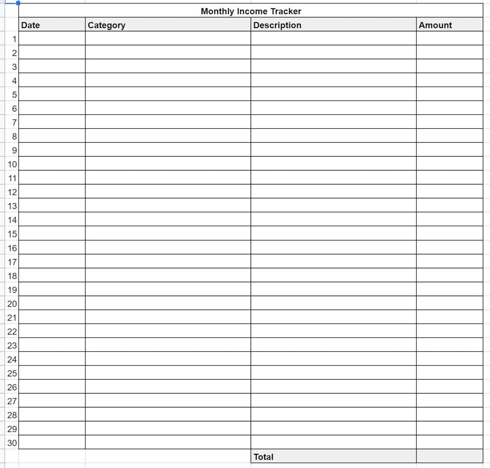 Monthly Income Template, Simple Finance, Personal Finance, Budget ...