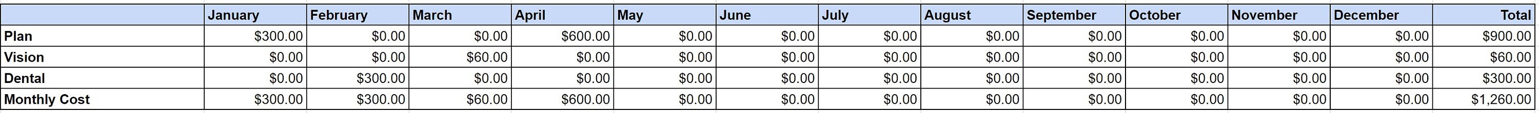 Medical Expense Tracker, Medical Tracker, Monthly Expenses, Annual Spreadsheet, Insurance ...