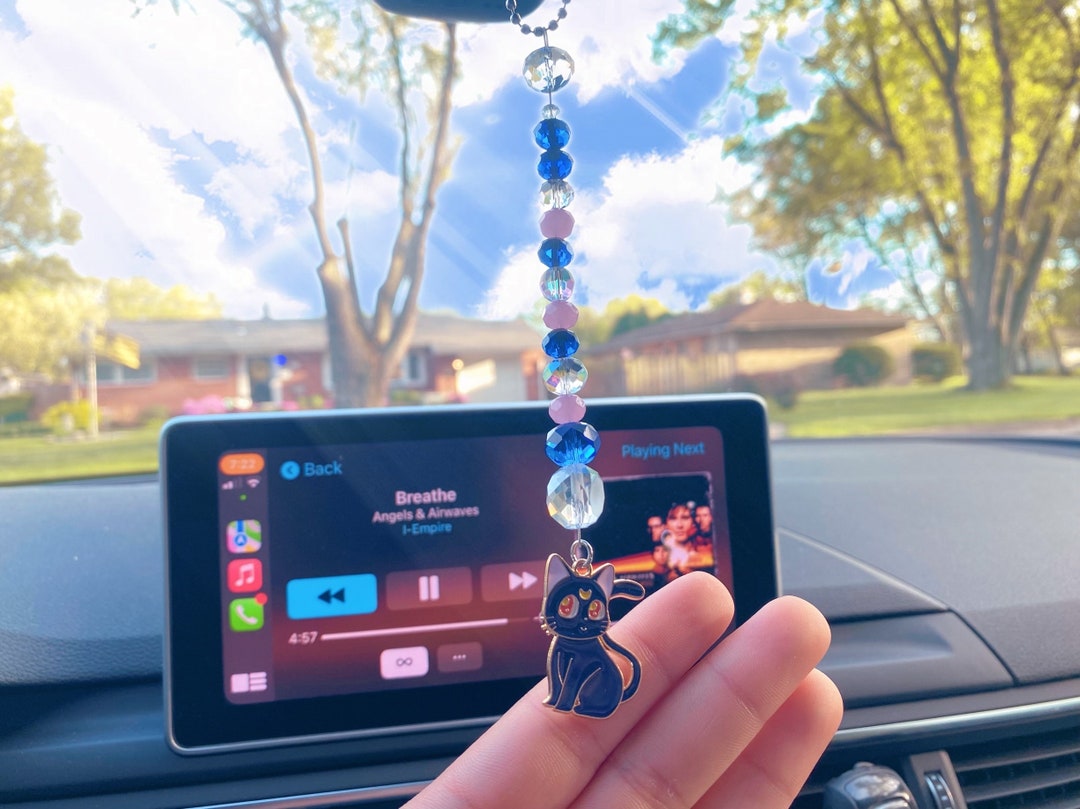 Sailor Moon Cat Anime Themed Car Charm | Anime Car Charm | Rearview ...