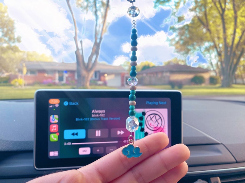 Blue Cloud Anime Themed Car Charm Blue Anime Car Charm Rearview Mirror ...