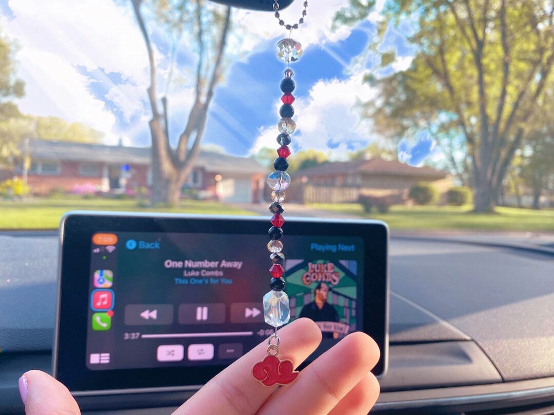 Naruto Cloud Anime Themed Car Charm Red Anime Car Charm Rearview Mirror ...