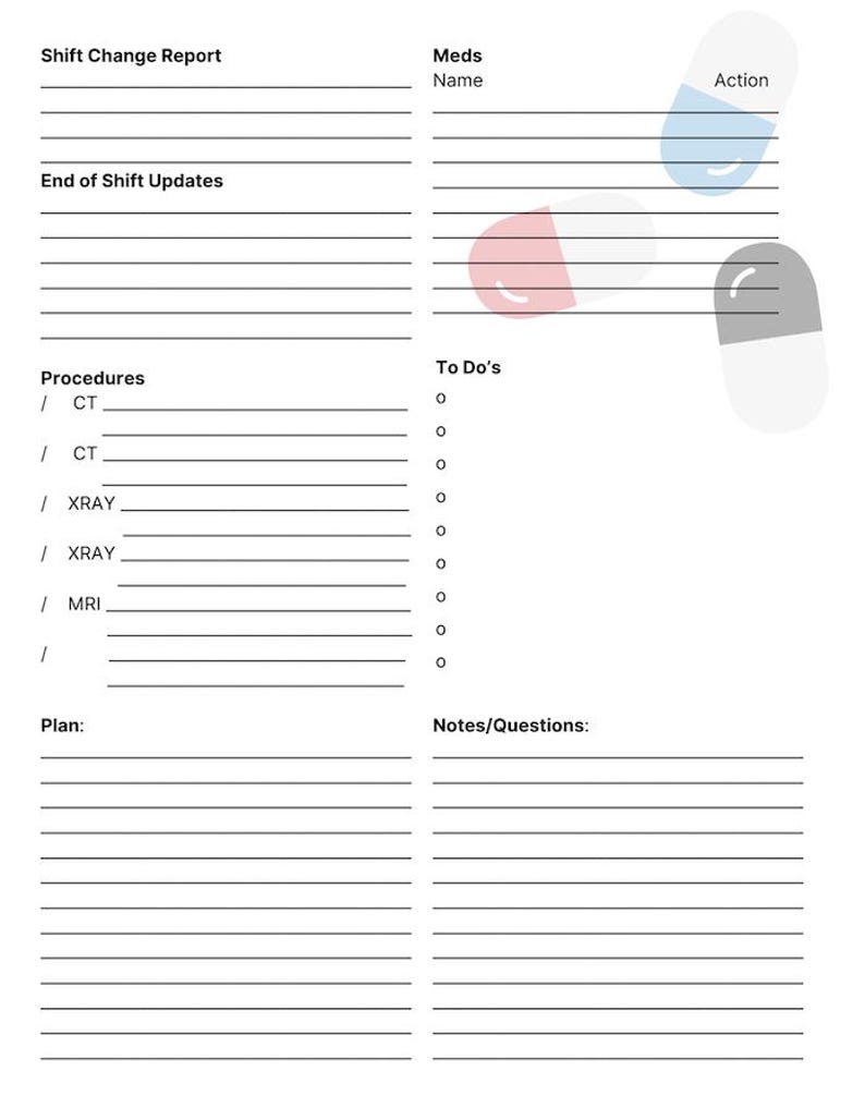 ONCOLOGY- Nurse Clinical Report Sheet - Etsy