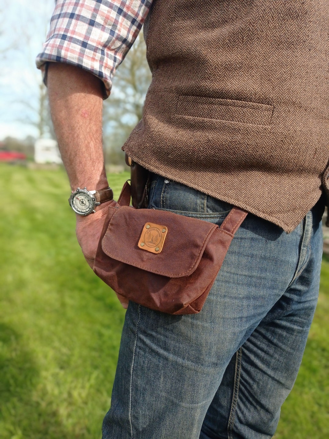 Chestnut Hip Pocket, Bumbag, Fannypack, Belt Bag, Phone Pouch - Etsy