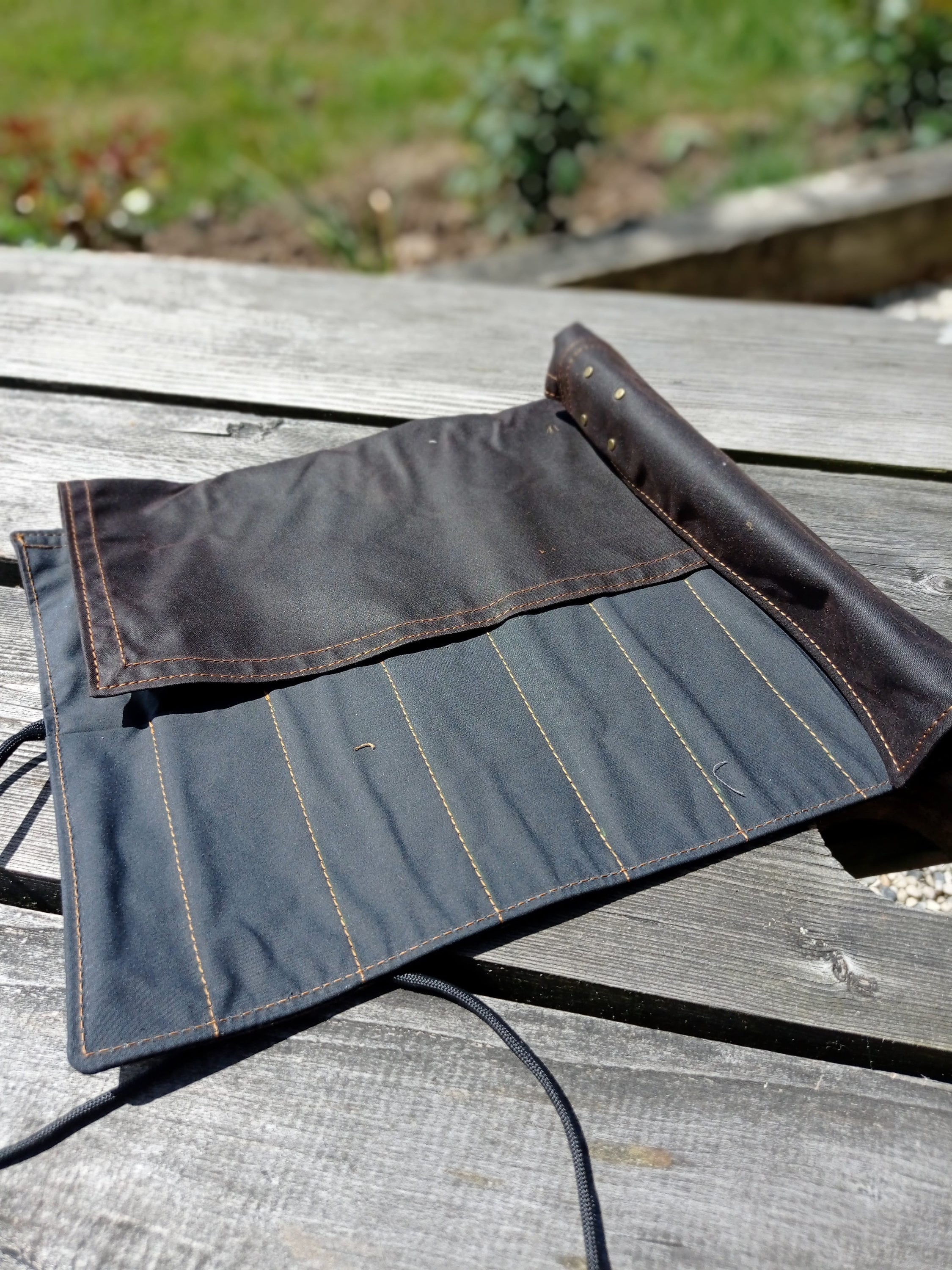 Waxed Canvas Tool Roll, Workshop Tool Mat, Durable Tool Organizer ...