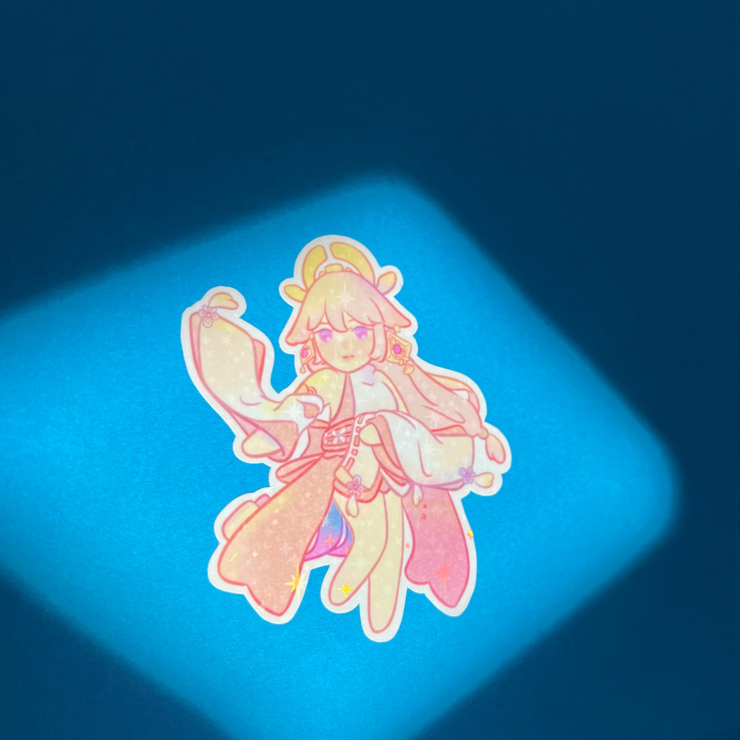 Genshin Impact Holográfico Yae Miko Sticker | Etsy México