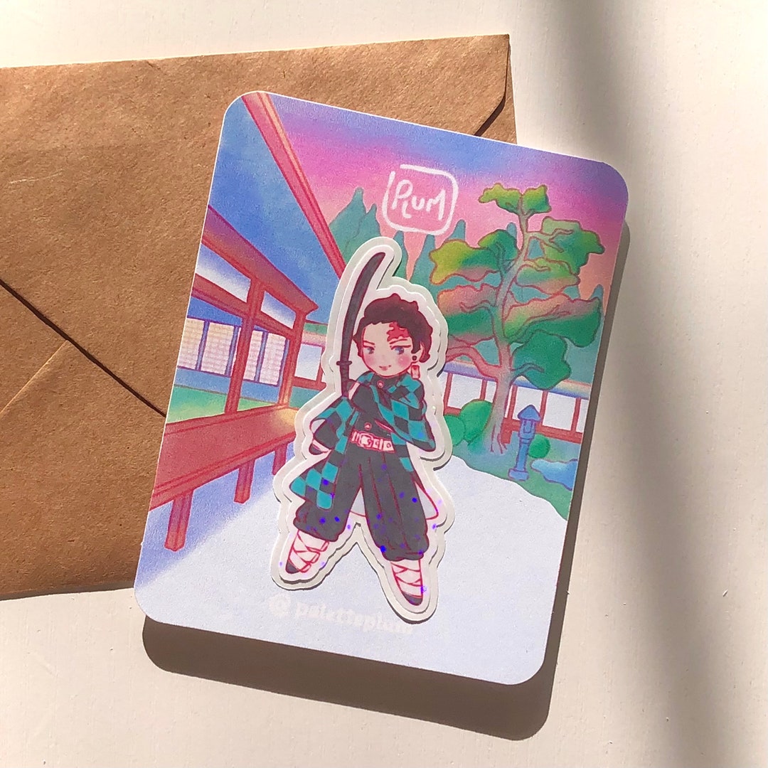 Demon Slayer Holographic Stickers, Tanjiro, Nezuko, Zenitsu, Inosuke - Etsy