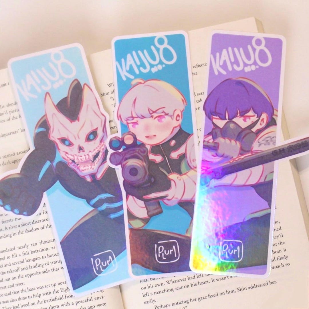 Kaiju No.8 Holographic Bookmark (kafka Hibino, Reno Ichikawa, Soshiro ...