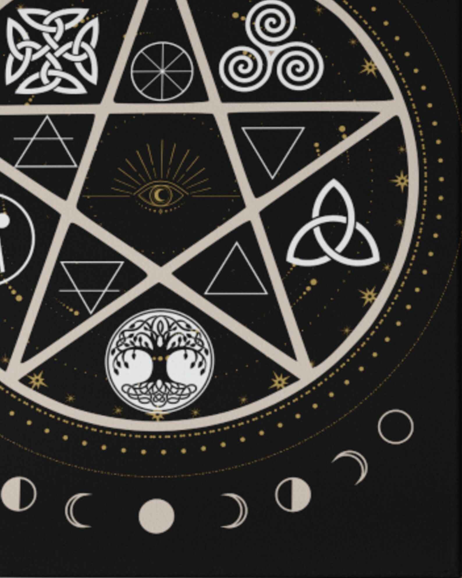 Unique and Mystical Pentagram Invoking Circle Printable Art - Instant ...