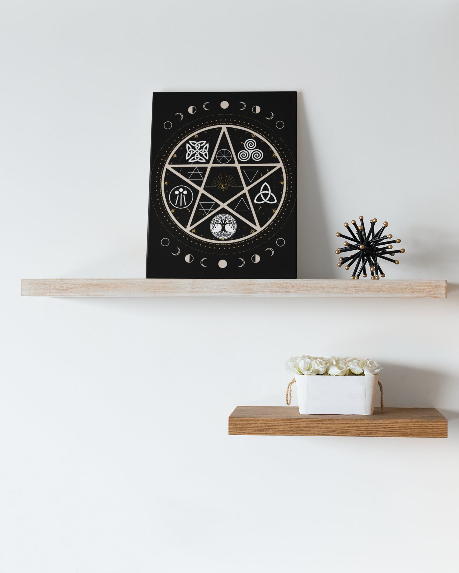 Unique and Mystical Pentagram Invoking Circle Printable Art - Instant ...