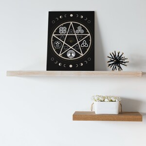 Unique and Mystical Pentagram Invoking Circle Printable Art - Instant ...