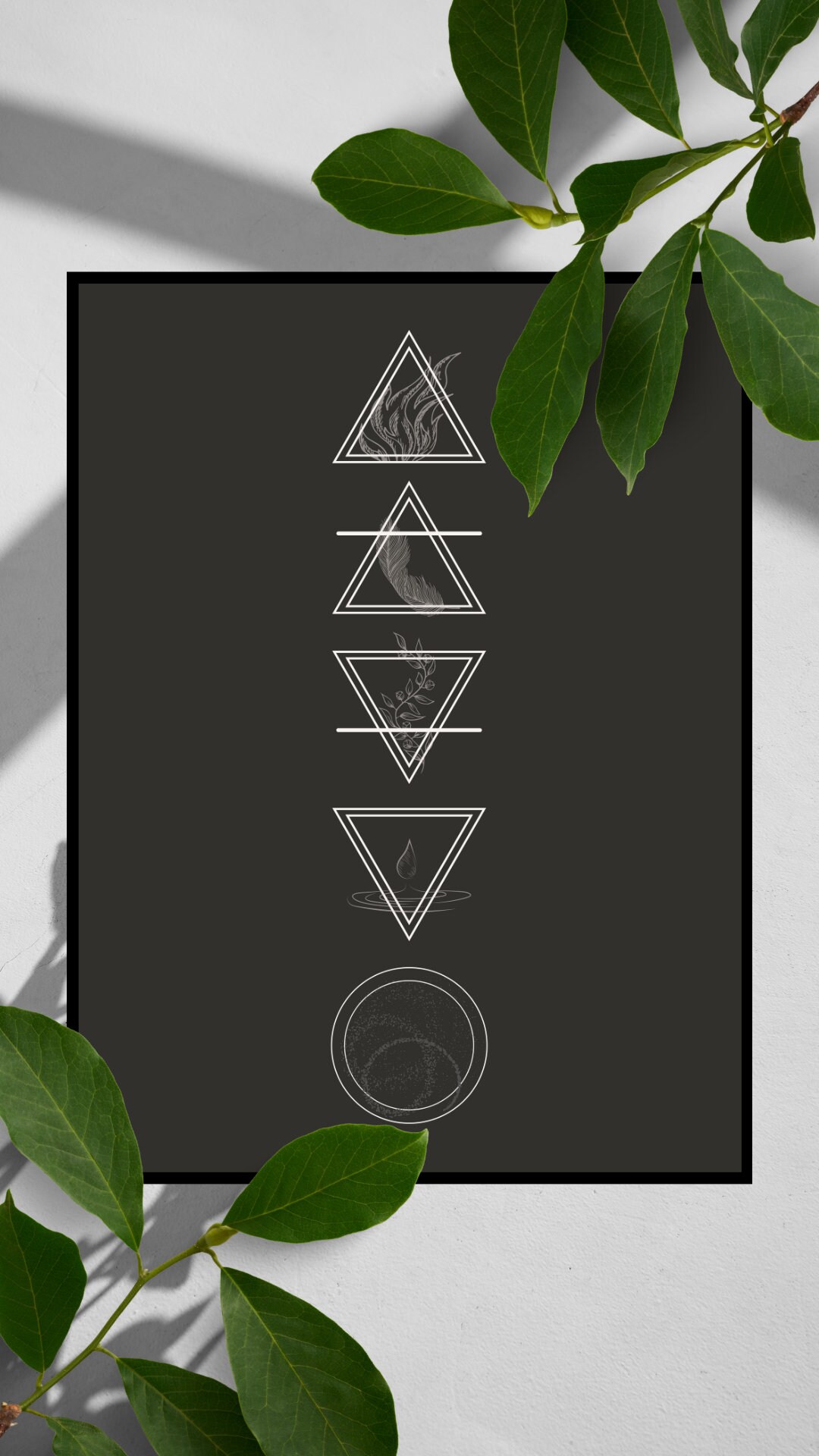 Nature-inspired Five Elements Symbols Art Print - Enhance Your Zen Zone ...