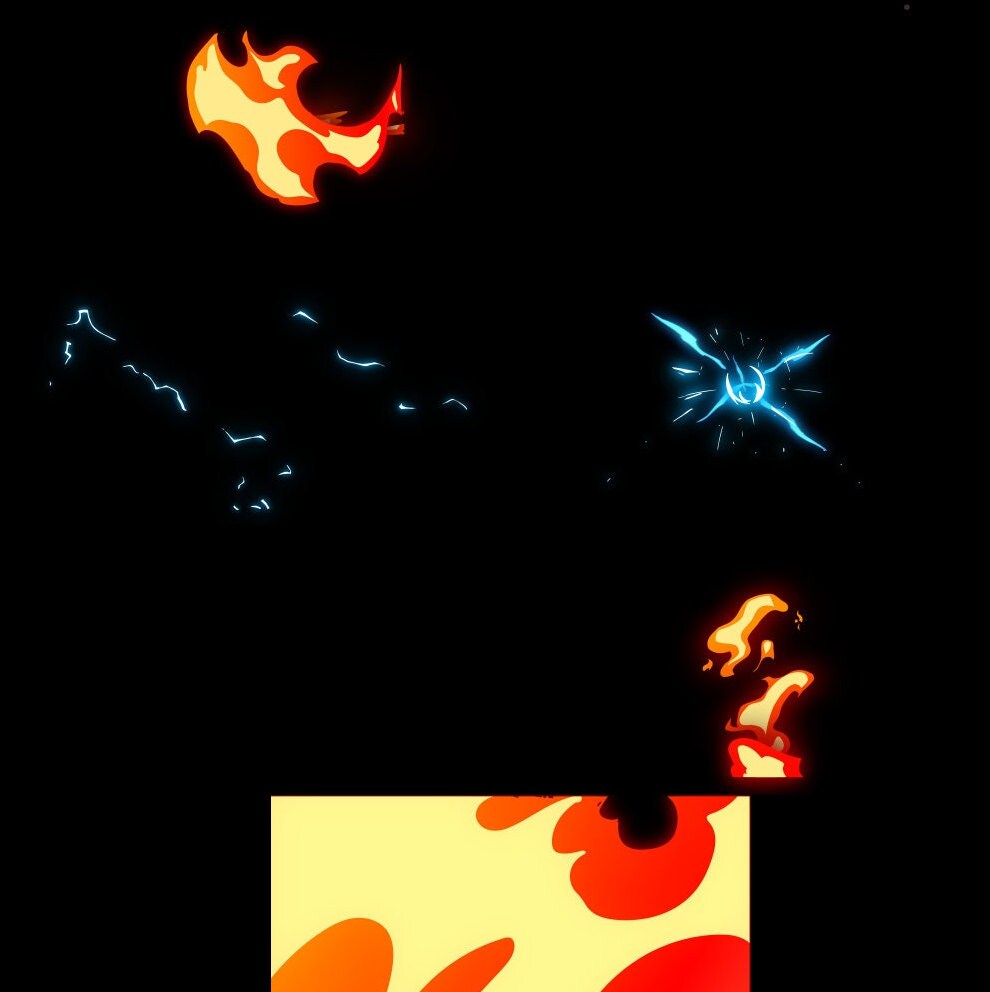 Anime Animated Contains a Set of 30 Overlaying Elements. Explosion PACK ...