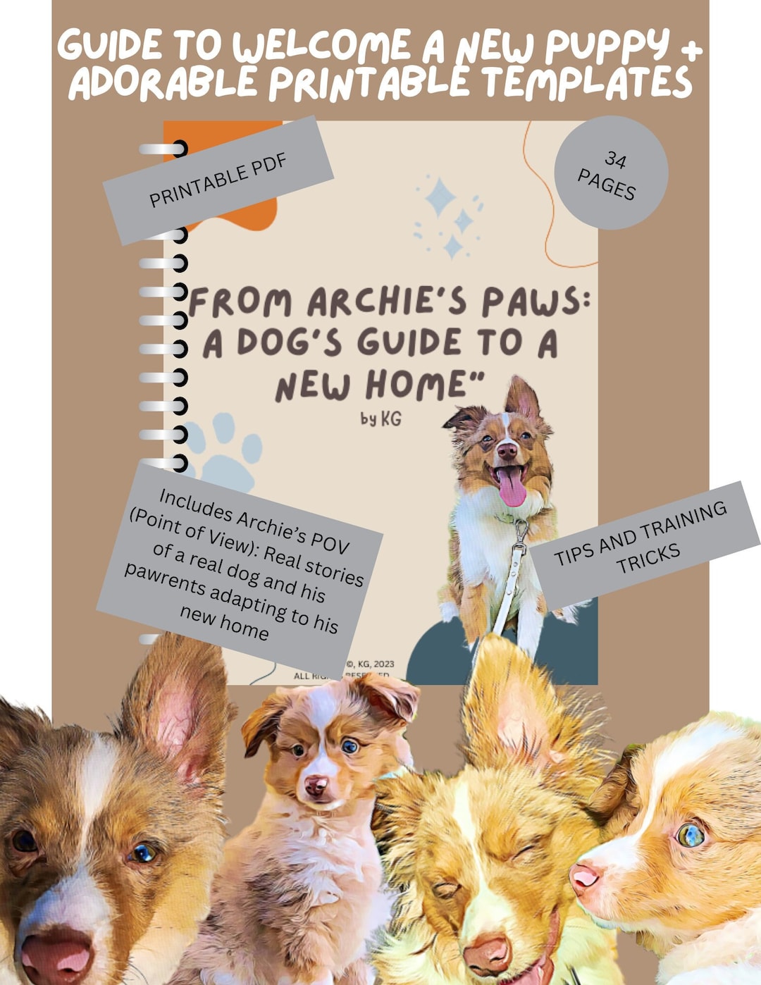 Guide to Welcoming a New Puppy + Adorable Printable Templates ...