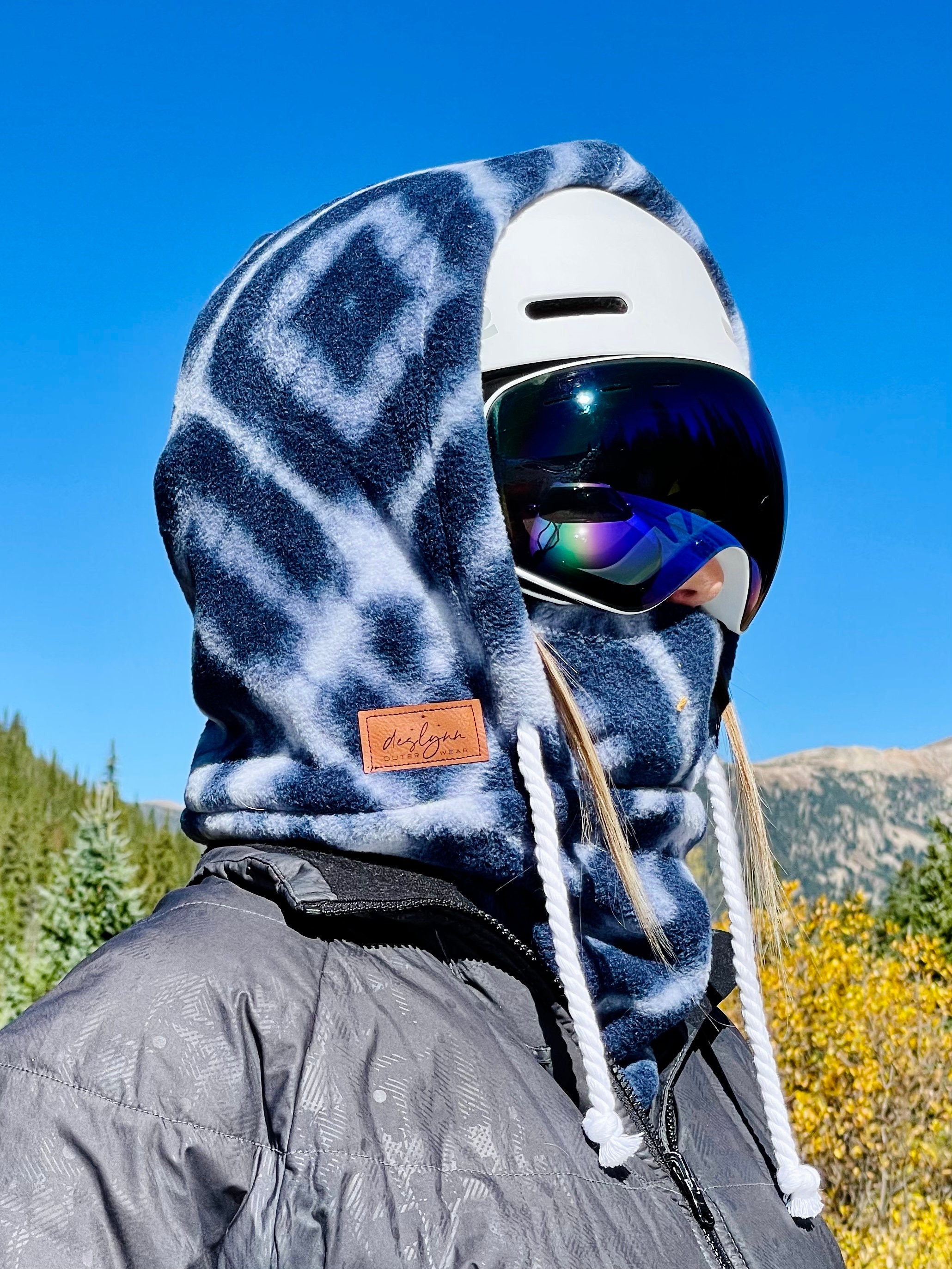 Tree Line Hood, Luxe Fleece Hood, Custom Fleece Hood, Balaclava, Face ...