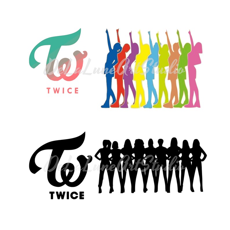 Twice K-POP Group İmage Set - 4 Different Twice Group Theme Svg ...